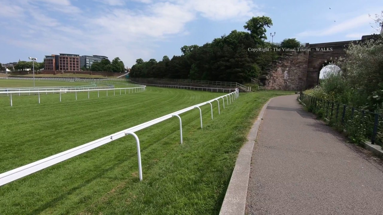 Chester Racecourse - The Roodee - and the River Dee - Cheshire, England ...