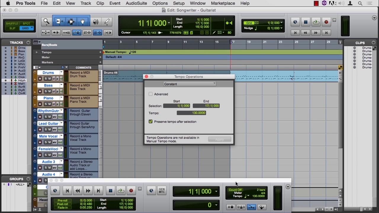 Learning ProTools 12 08 01 Adding Rhythm Guitar - YouTube