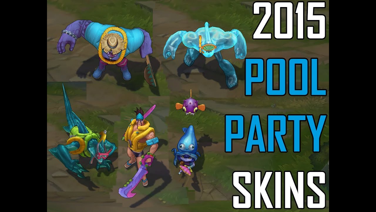 NEW POOL PARTY DRAVEN , ZAC , REK'SAI , MUNDO , LULU SKIN - YouTube