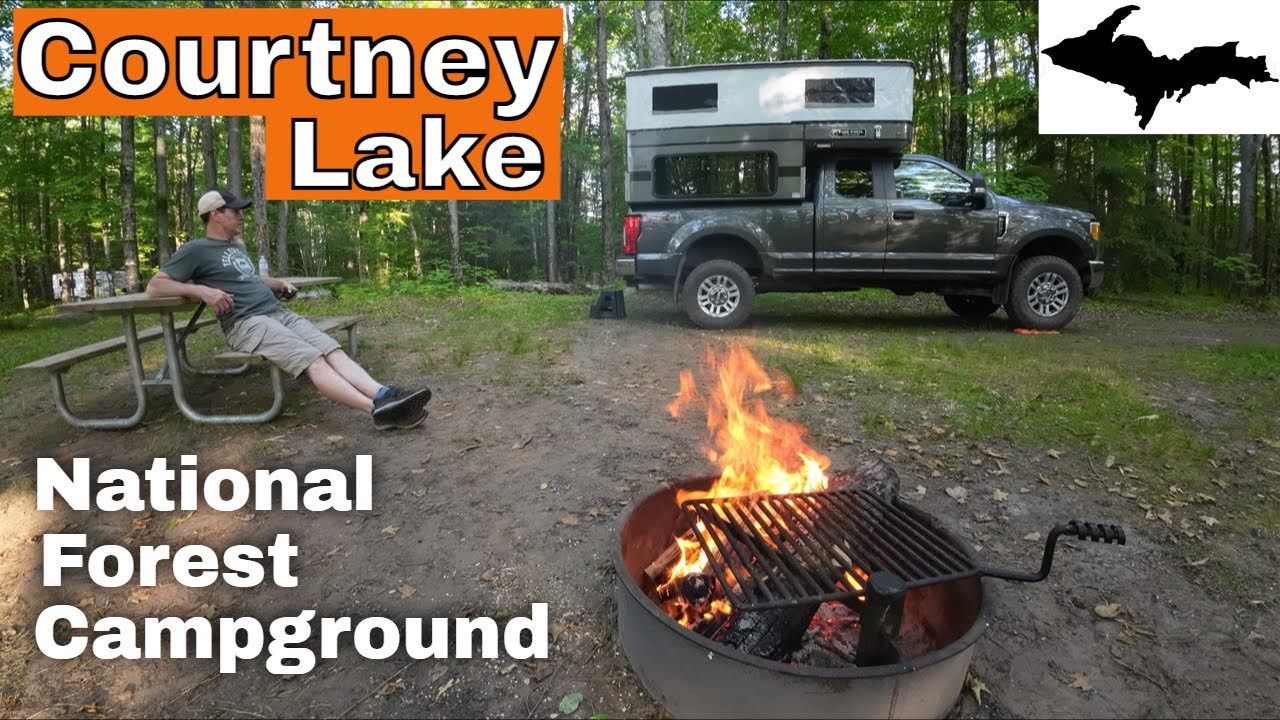 Courtney Lake: Michigan National Forest Campground Overview - YouTube