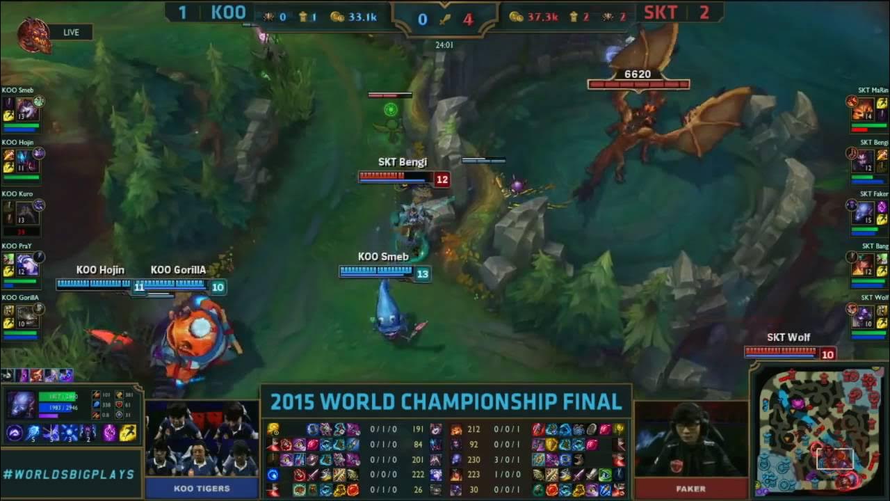 SKT Faker Ryze vs. KOO Season 5 Worlds Winning Game - YouTube