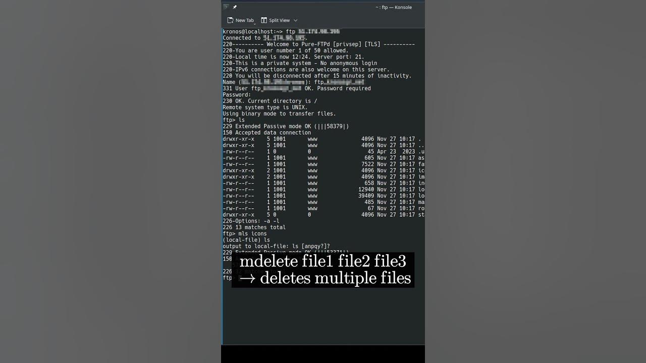 🐧 Linux CLI 32b 🐧 ftp examples #linux #shell #cli #konsole #ubuntu # ...