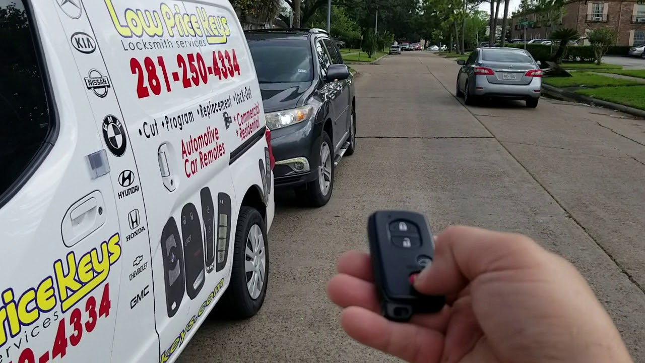 Locksmith Houston Katy Sugar Land - Toyota Highlander Add Smart Keys ...