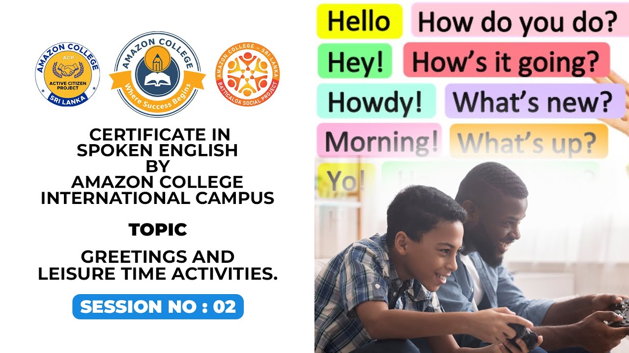 Certificate in Spoken English | Session 02 - YouTube