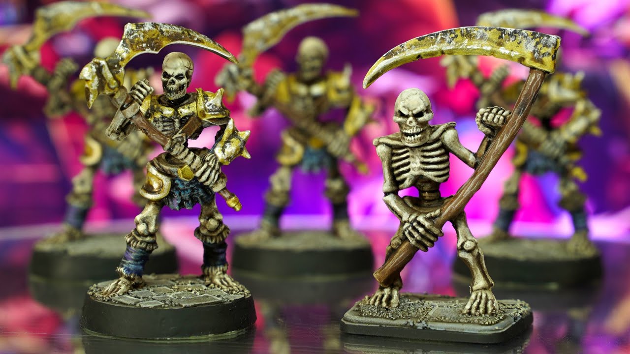 Speed painting HeroQuest Skeletons - YouTube
