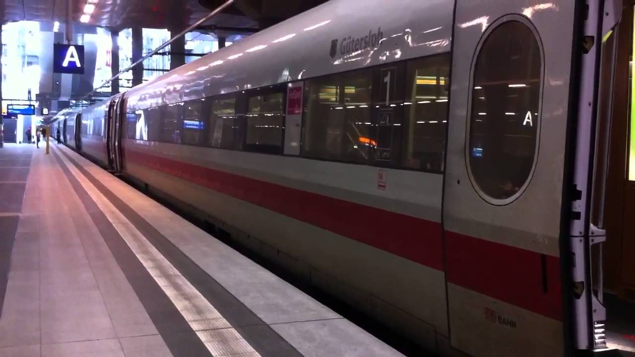 Ein und Ausfahrt ICE 599 nach Stuttgart Hbf in Berlin Hbf ( - YouTube
