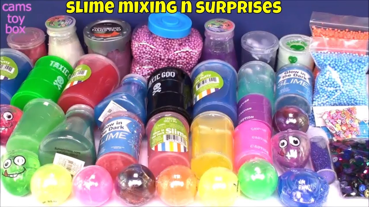 Slime Smoothie MIXING Store Bought and Blind BAGS OPENING TOY SURPRISES ...