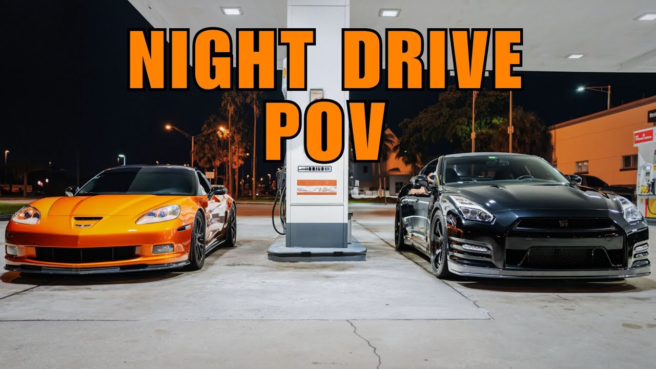 NIGHT DRIVE ACTION - CORVETTE C6 Z06 AND NISSAN GTR - POV - YouTube