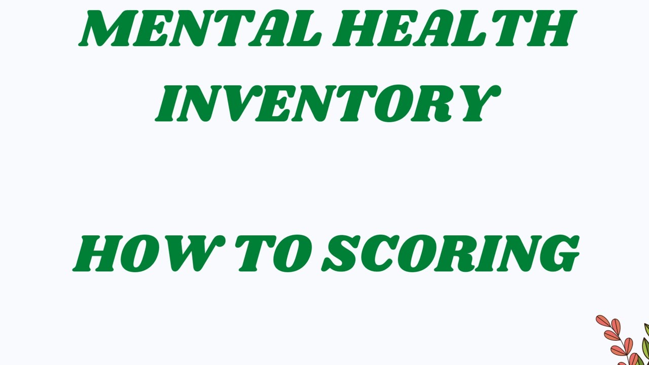 MENTAL HEALTH INVENTORY PG DIPLOMA IN GUIDANCE AND COUNSELING YouTube mental-health-inventory-pg-diploma-in-guidance-and-counseling-youtube