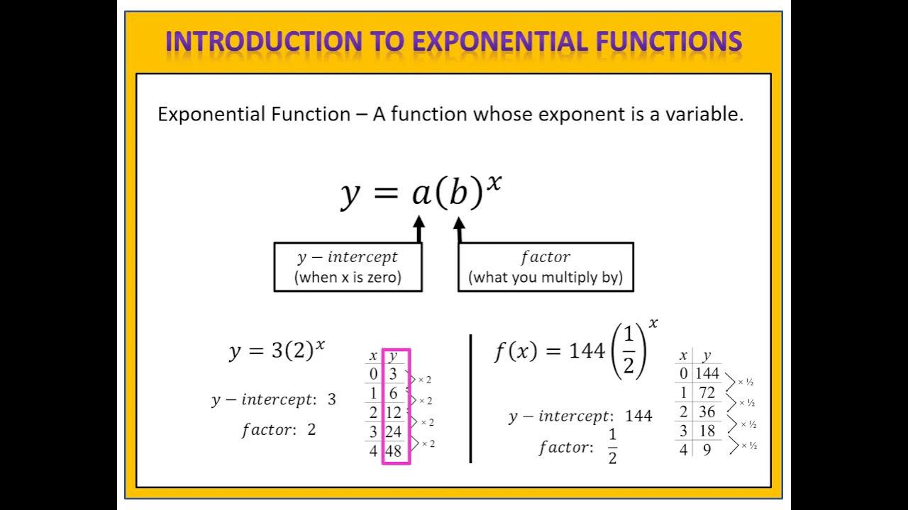 Exponential Functions: Introduction - YouTube