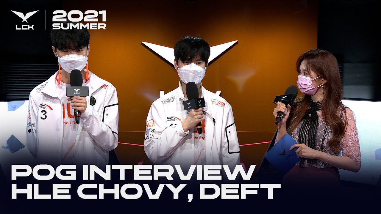 Chovy, Deft 인터뷰 | 한화생명 vs. 농심 | 07.04 | 2021 LCK 서머 스플릿 - YouTube