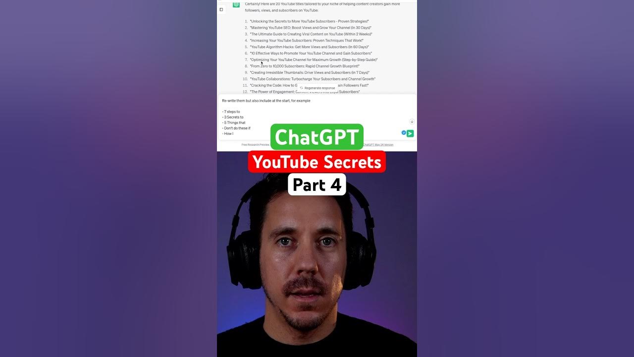 How To Write YouTube Title Descriptions Using ChatGPT (Part 4) - YouTube