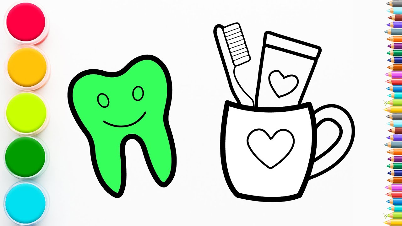 How to Draw a Toothpaste Set | Step by Step - YouTube