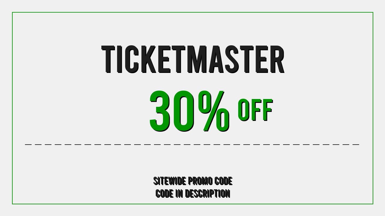 Ticketmaster Promo Code 2025 March - YouTube