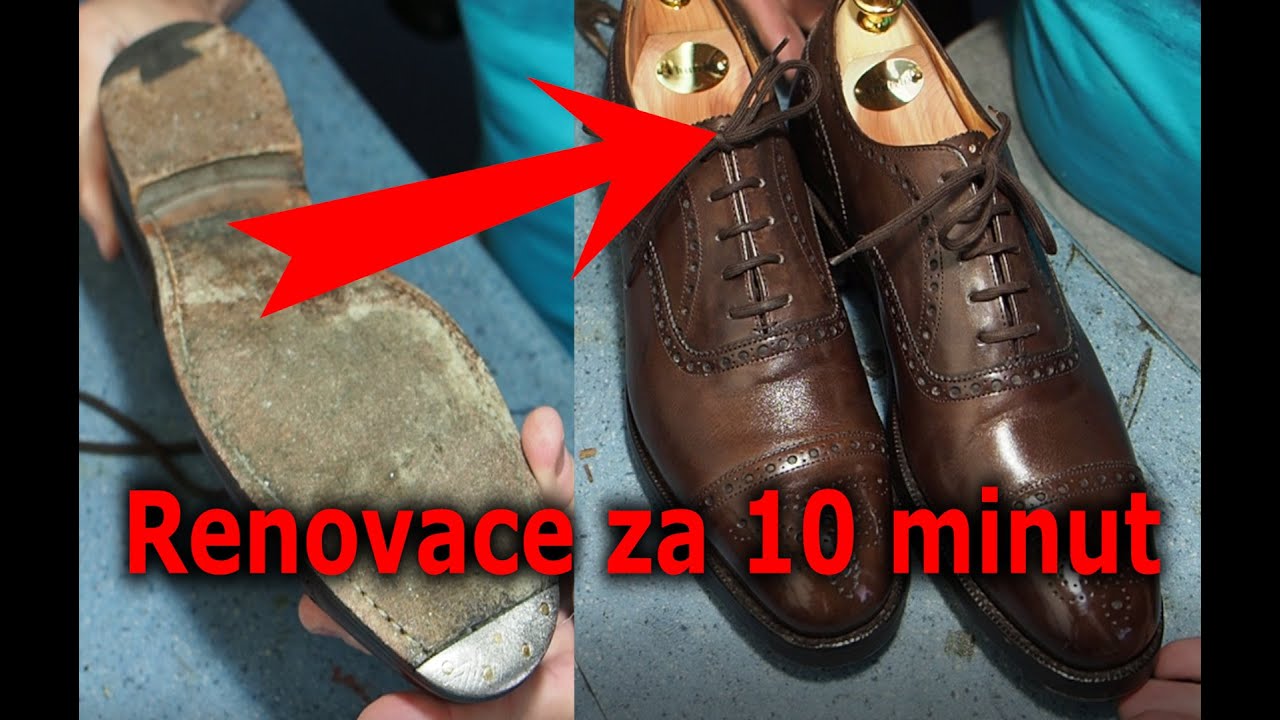 Renovace bot s koženou podrážkou za 10 minut - Leather-soled shoe ...
