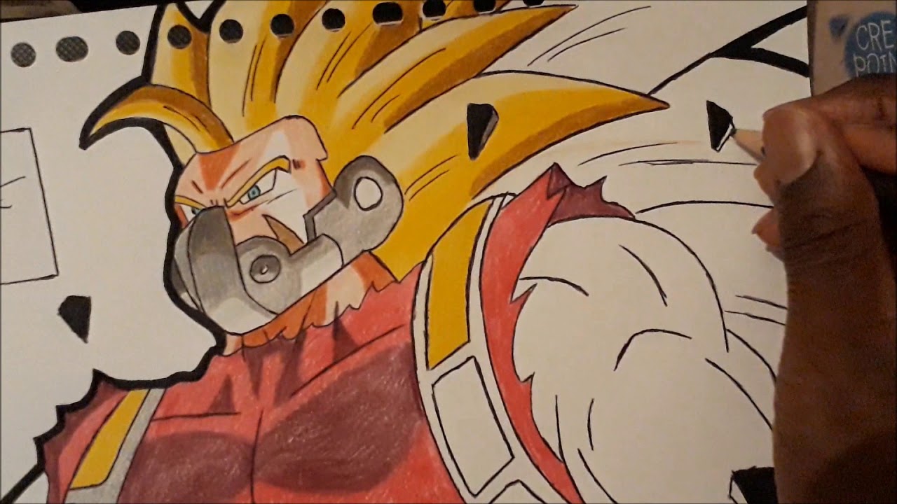Wendel's Artwork Video 47 - How To Draw & Color Cumber from Dragonball ...
