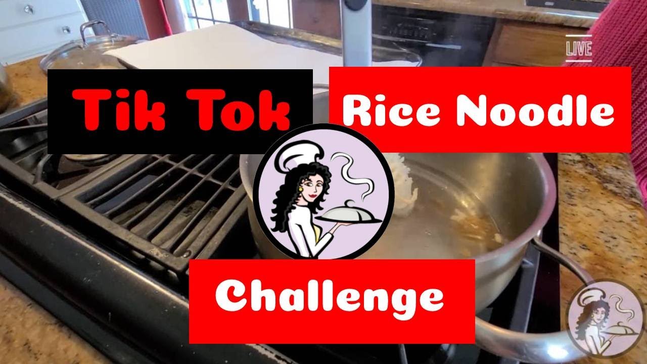 Tik Tok Rice Noodle Popcorn Challenge Live - YouTube