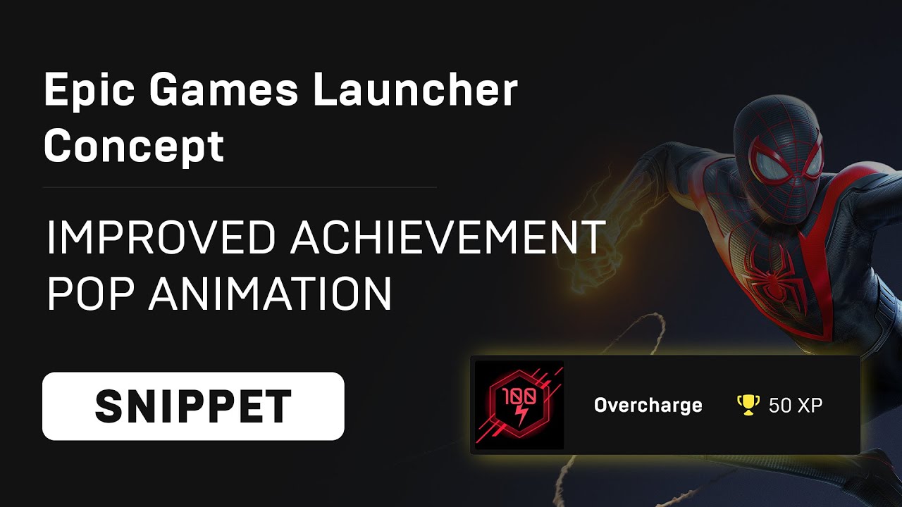 Epic Games Launcher Concept - Improved Achievements Pop Animation ...