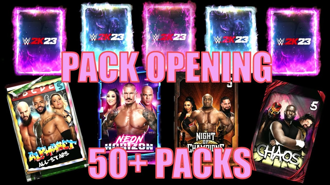 WWE 2K23 My Faction // Pack Opening // 50+ Packs - YouTube