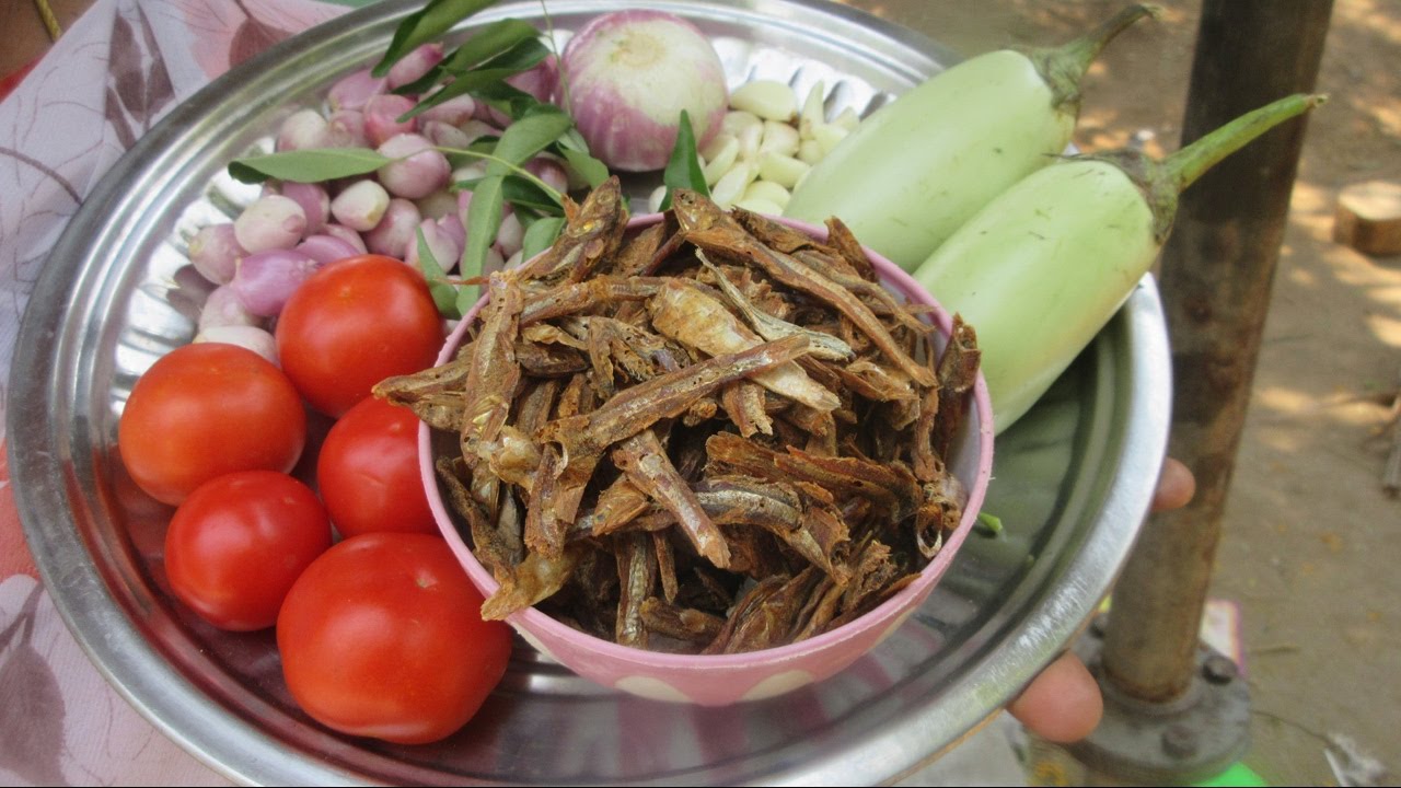 Cooking Dry Fish, Brinjal Gravy Recipe | Two Varieties Dry Fish ...
