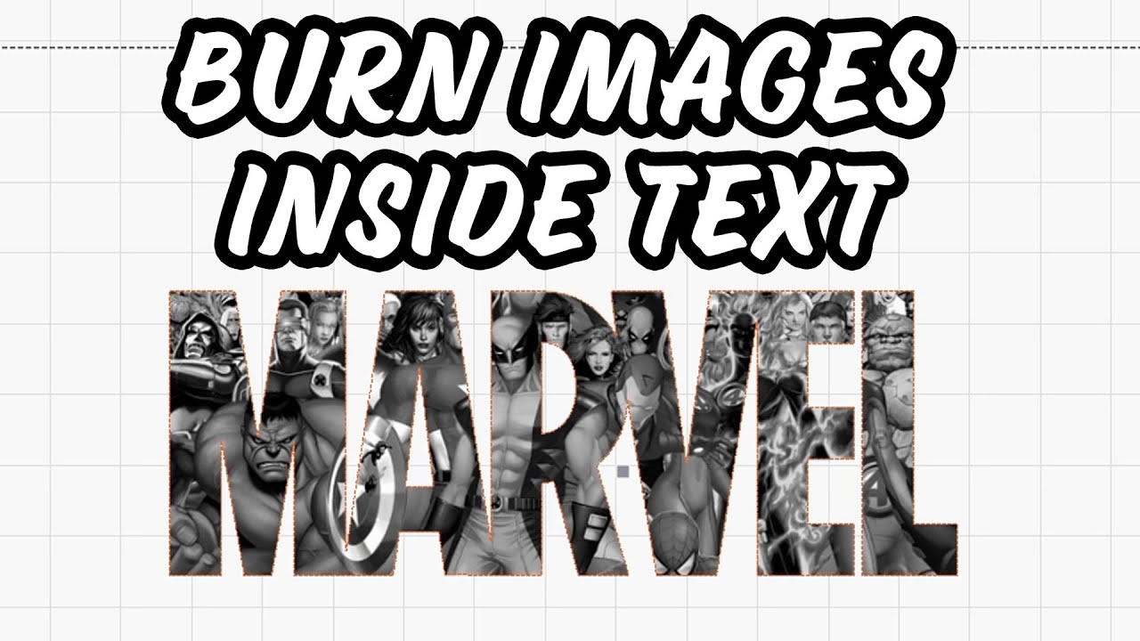 Lightburn Tutorial: Putting an Image image Inside Text - YouTube