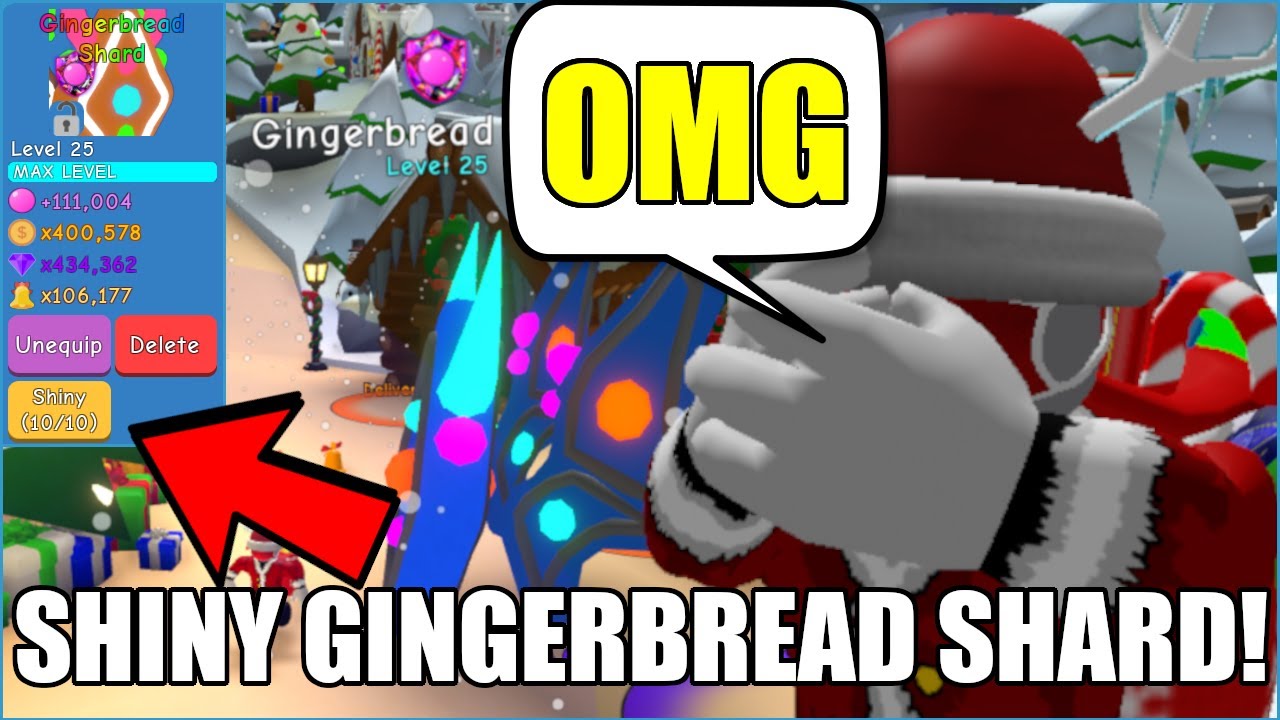 CRAFTING A SHINY GINGERBREAD SHARD 😲 (INSANE STATS) IN ROBLOX BUBBLEGUM ...