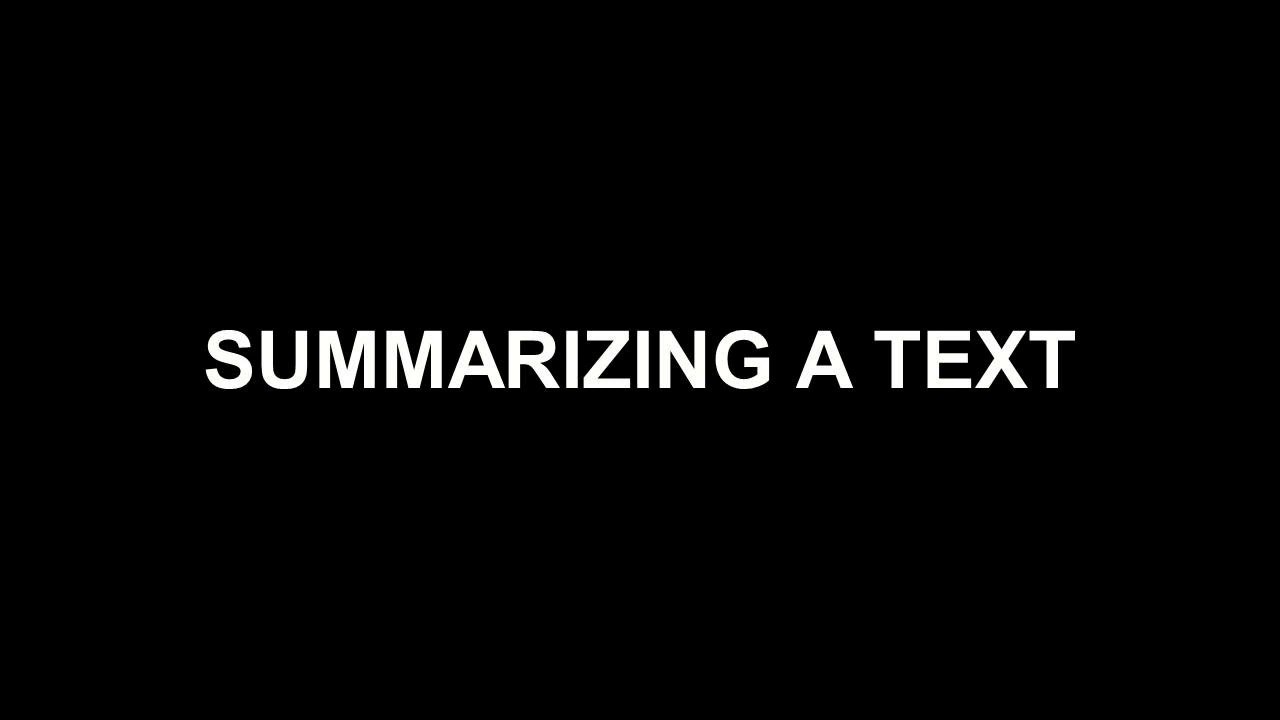 EAPP LESSON 2 - SUMMARIZING A TEXT (AUDIO AND PPT) - YouTube