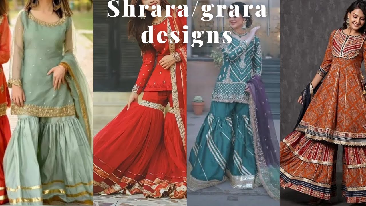 Sharara designs/party wear shrara designs/festive grara designs ...