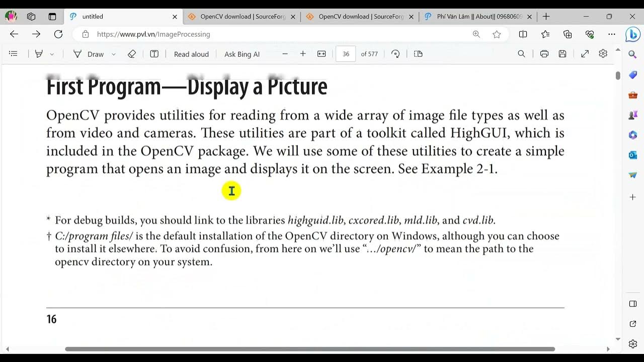 A simple OpenCV program that loads an image from disk and displays it on the screen - YouTube