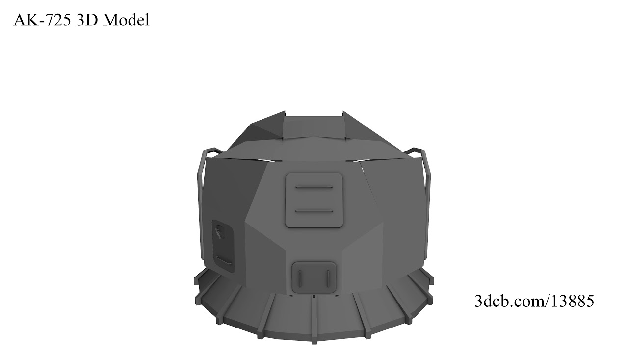 AK-725 3D Model - YouTube