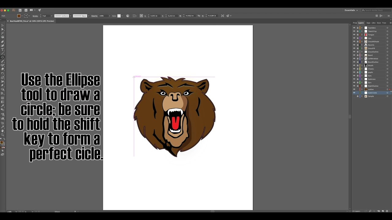 Illustrator: Ellipse Tool & Type On PathTools - YouTube
