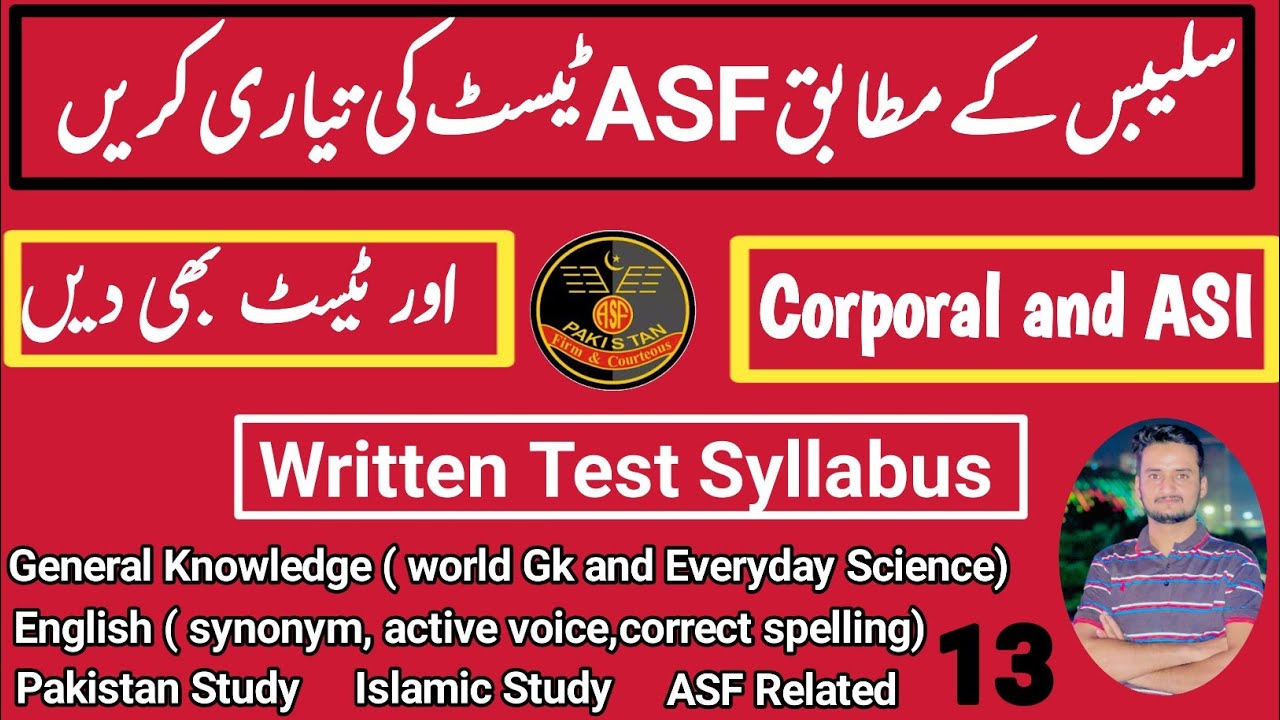 Most Important Question For ASF Written Test 2025 for the Post of ...