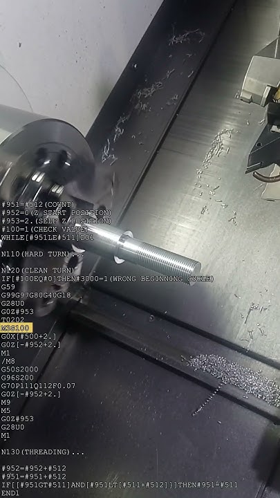 Macro programming for thread cutting PART 1 #cnc #fanuc #turning #threading #shorts - YouTube