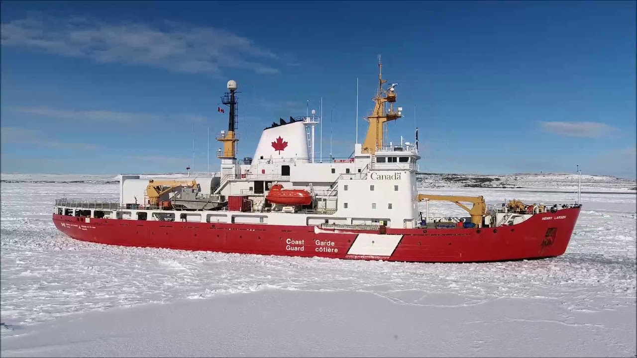 Canadian Coast Guard escorting Labrador ferry KAMUTIK W - YouTube