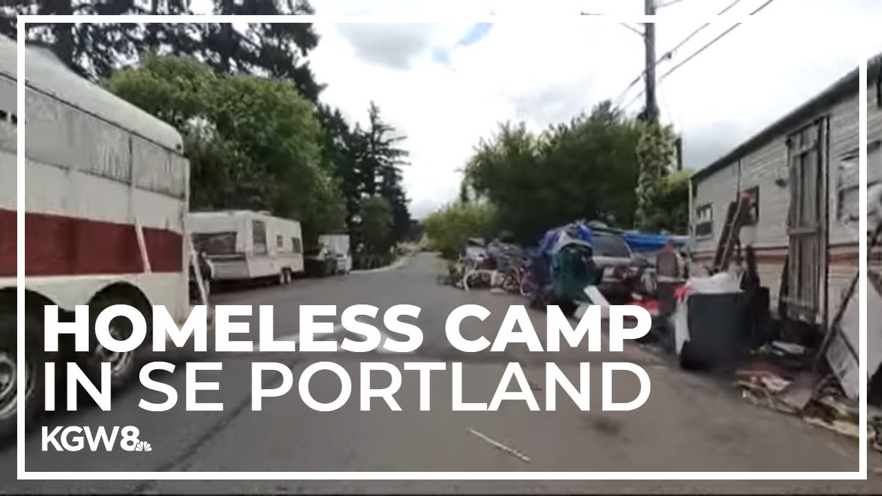 Neighbors struggle with east Portland homeless camp - YouTube