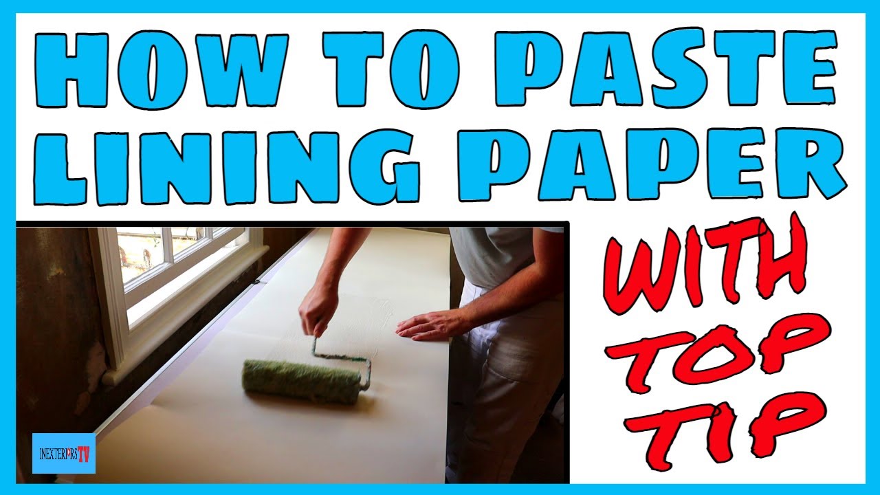 How to paste lining paper. Pasting lining paper. - YouTube