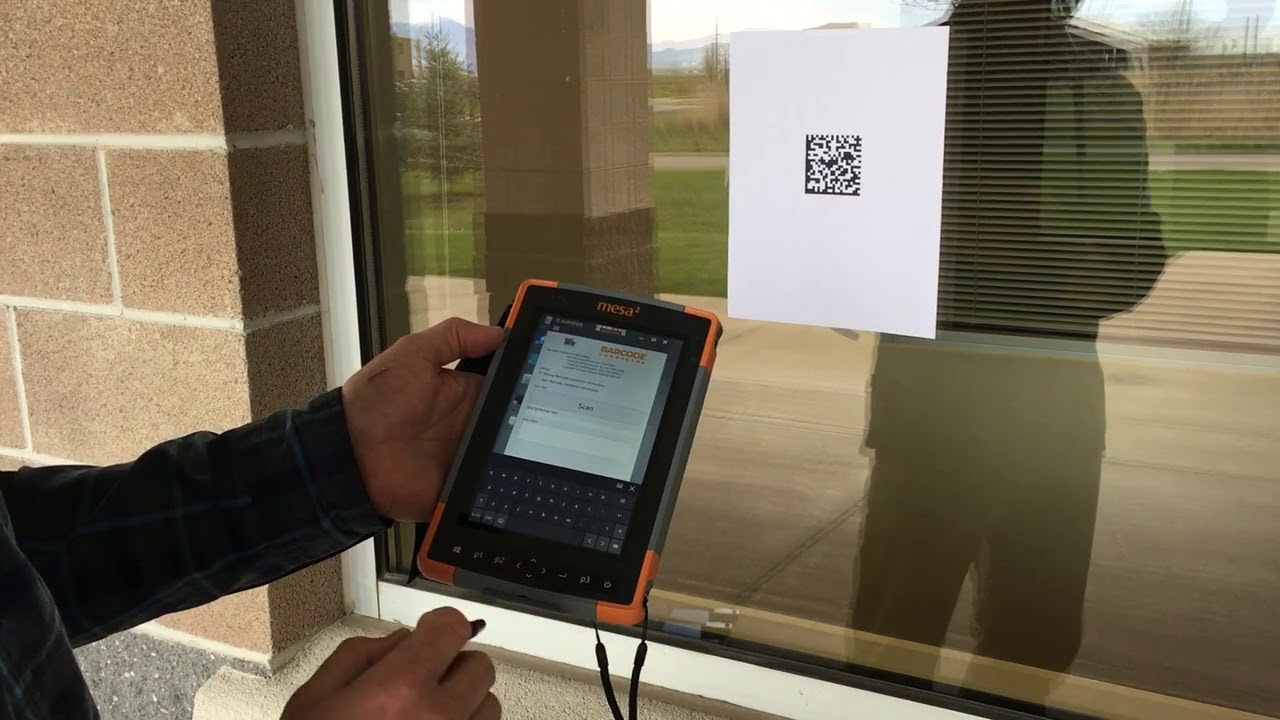 Mesa 2 Rugged Tablet 1D 2D Barcode Scanner Demonstration - YouTube