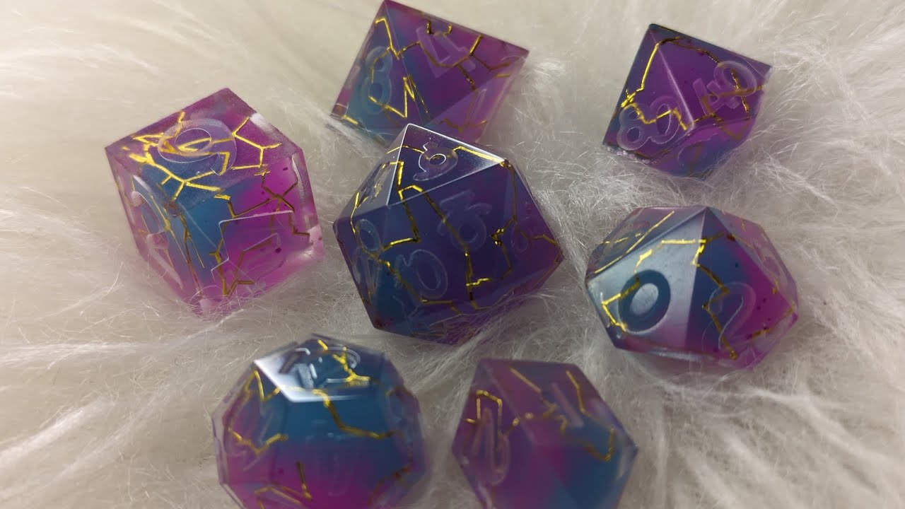 a quick resin pour for UV reactive dice blanks - YouTube