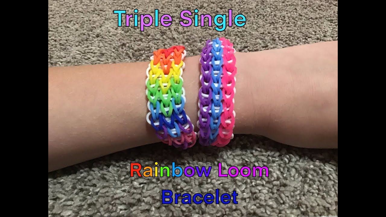 How To Make A Triple Single Rainbow Loom Bracelet Beginner YouTube how-to-make-a-triple-single-rainbow-loom-bracelet-beginner-youtube