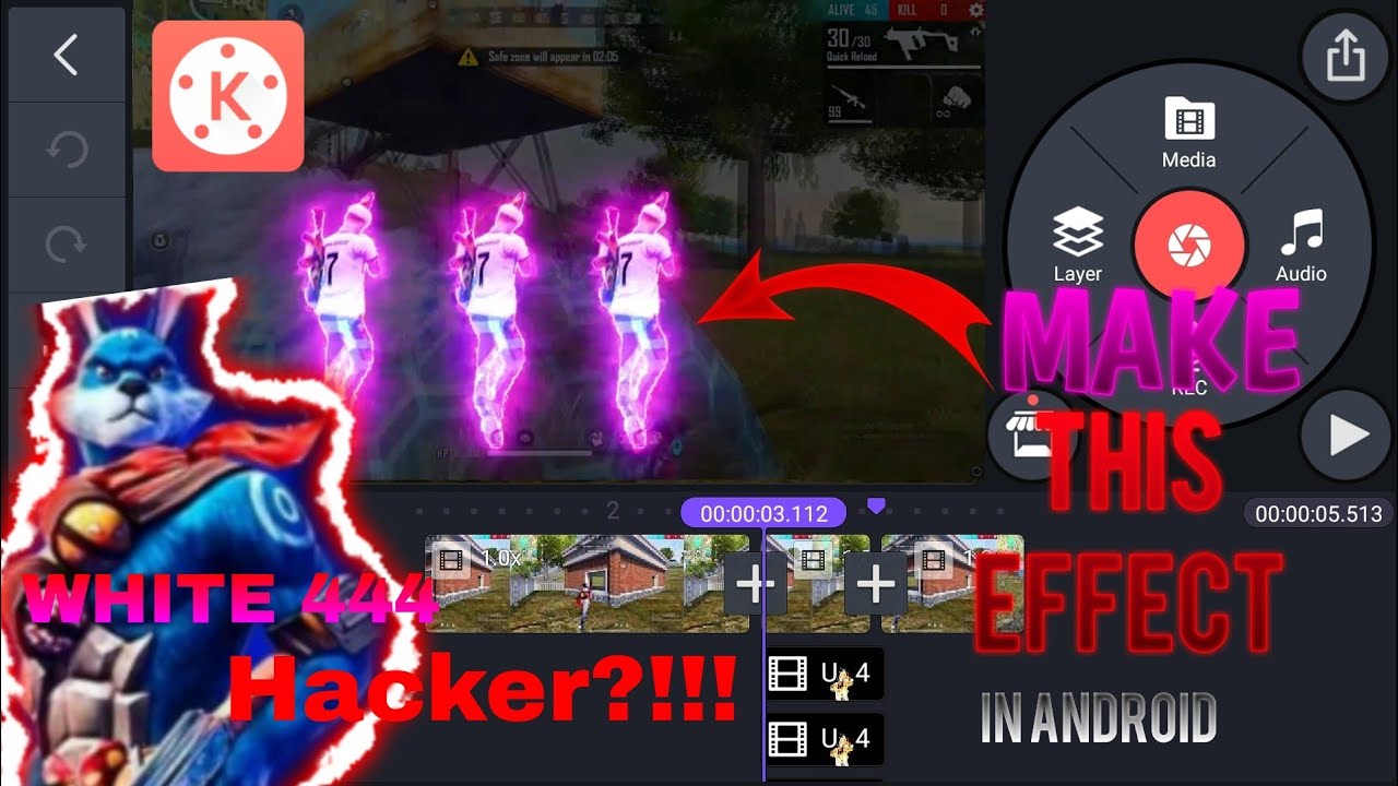 How To Edit Like Ruok FF White 444|| Running Character Glow Effect In ...