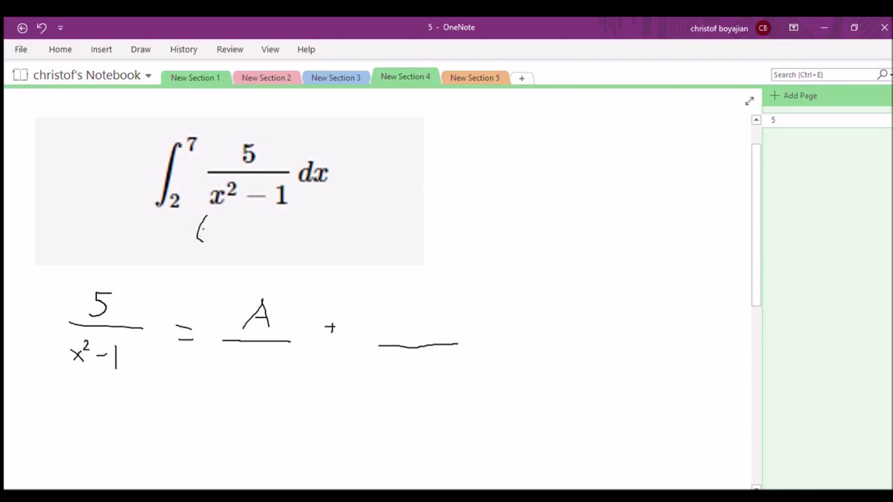Calculus II - Partial Fraction Decomposition #1 - YouTube