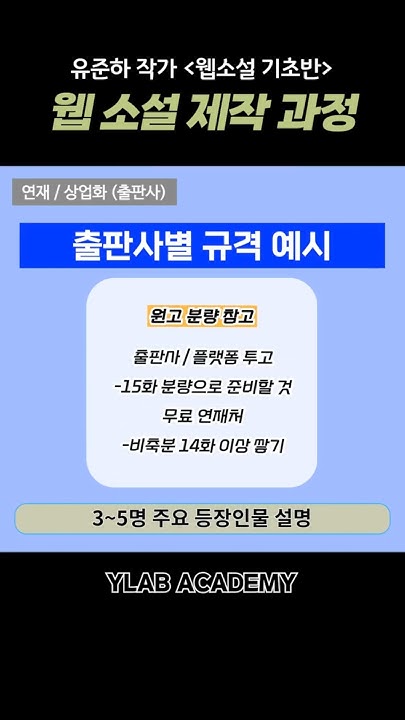 [ENG/KOR] 웹소설, 출판사 투고와 연재까지의 과정/How to Submit and Serialize Your Web Novel - YouTube