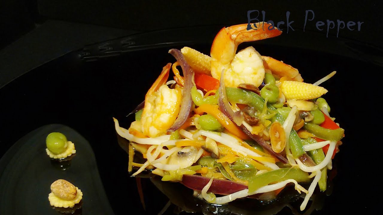Stir Fry Shrimp Wok Recipe | Black Pepper Chef - YouTube