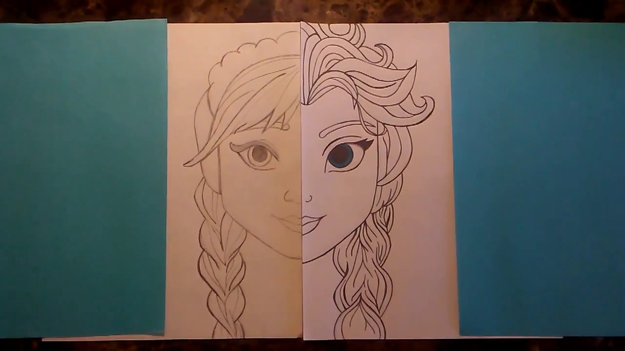 Anna & Elsa Frozen - Half Faces Together - YouTube
