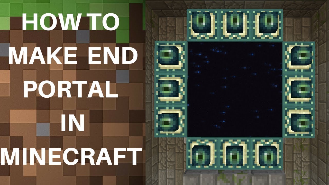 how to make end portal in minecraft - YouTube
