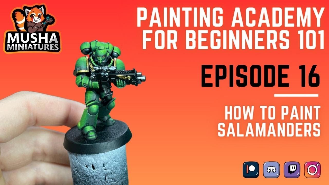 Quickly Paint Salamanders: Green Color Scheme Guide | Musha's Painting ...