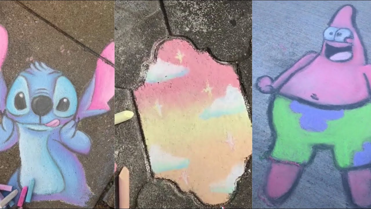People Drawing With Chalk For 6 Minutes Straight | AlmondMilk - YouTube