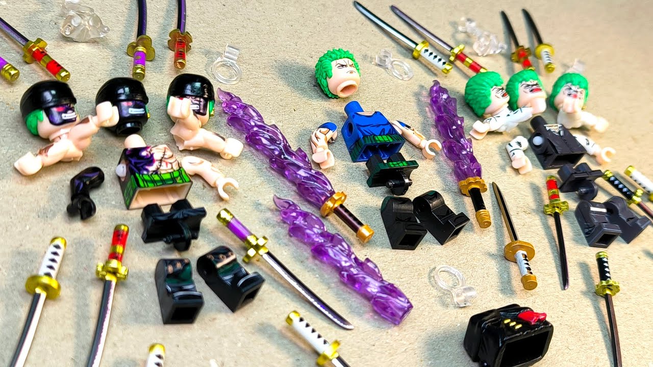 lego one piece | roronoa zoro nine sword style | minifigures lego ...
