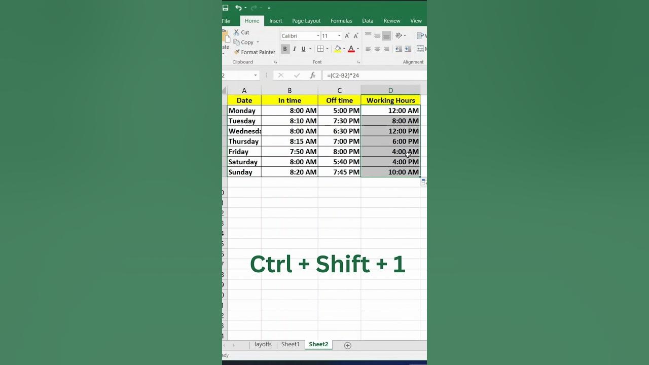 How to calculate time difference in Excel Tips and Tricks #excel # ...