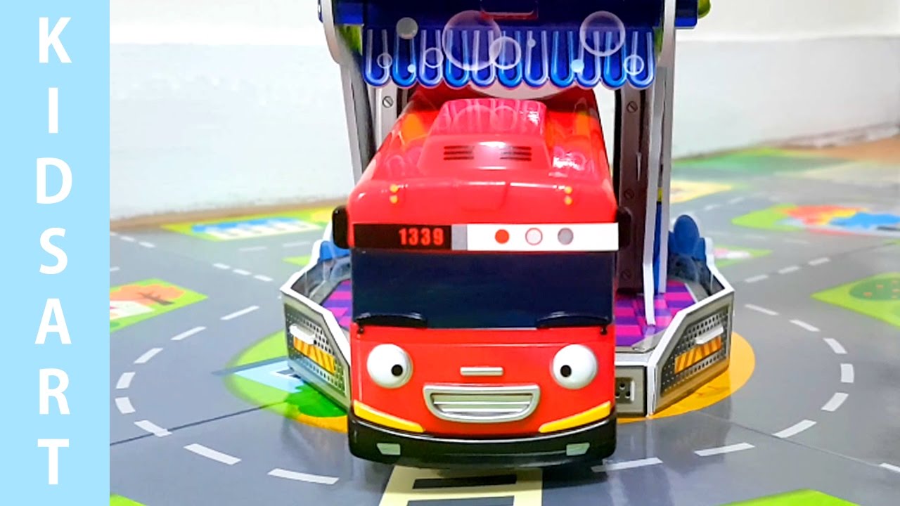 타요 미니 버스 세차장 장난감 놀이 [Kids Art] Tayo - YouTube
